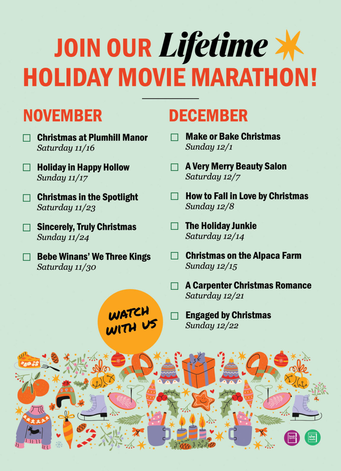 Ultimate Guide to Hallmark and Lifetime Holiday Movies for 2024 - She Reads